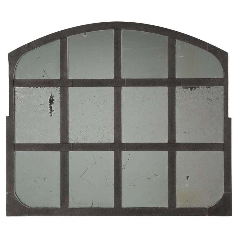 Antique Iron Arch Window Converted into a Wall Mirror, circa 1800s For ...
