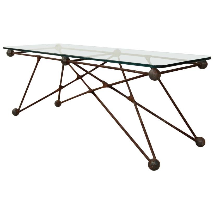 Antique Iron Cats Cradle Industrial Coffee Table or Bench For Sale at ...