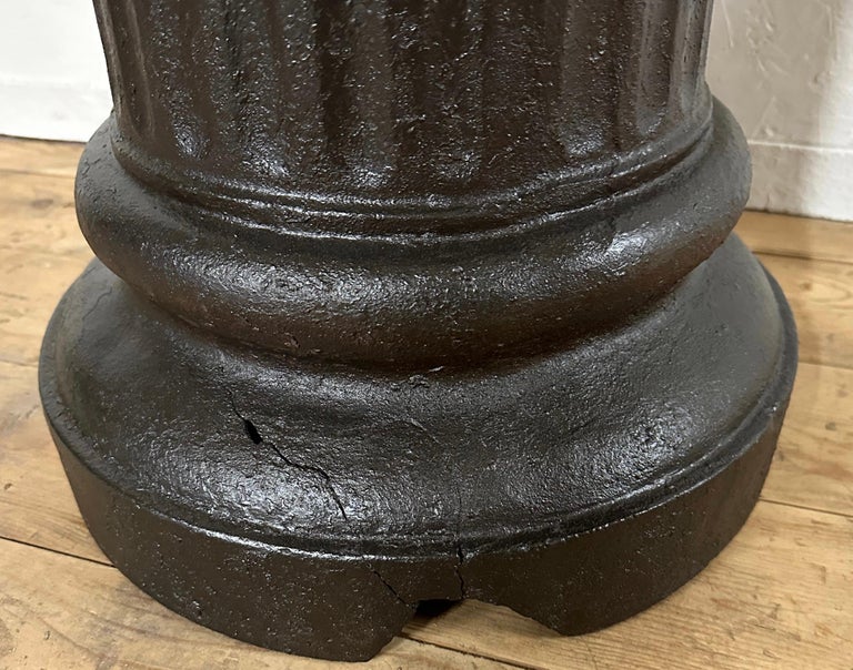 Antique Iron Column Pedestal or Plinth For Sale at 1stDibs