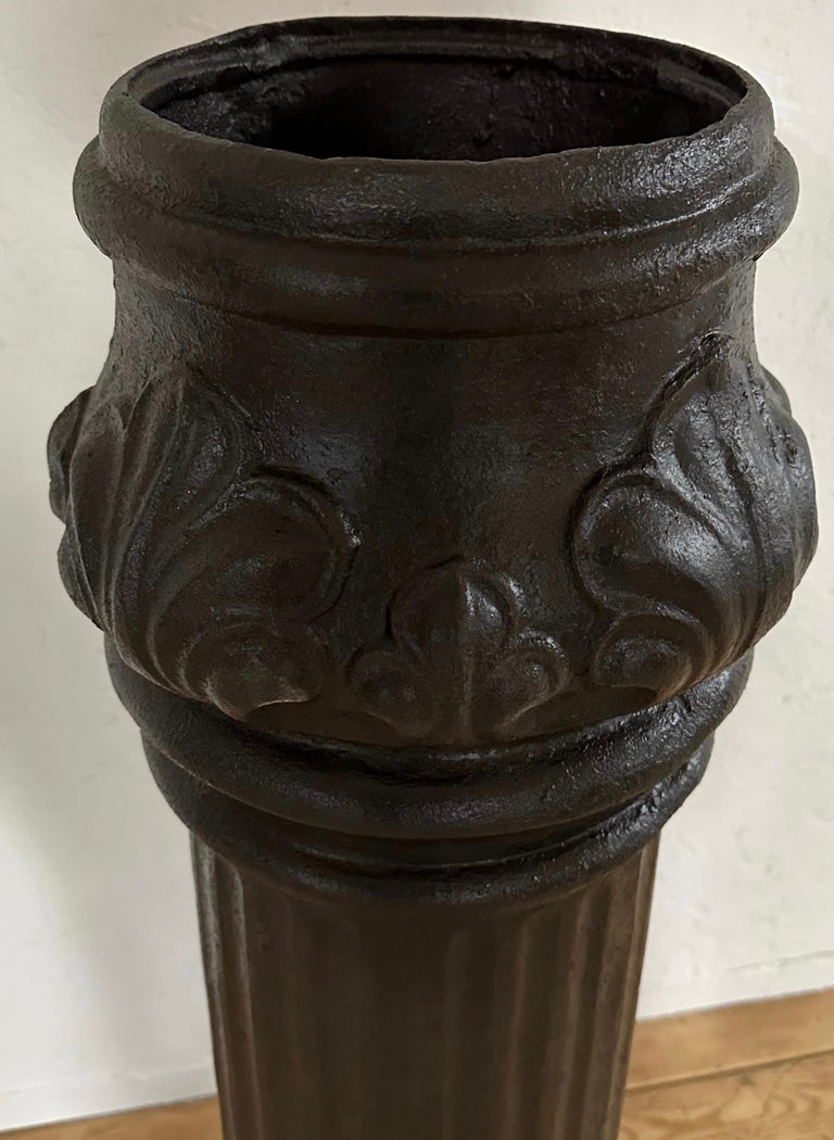 Antique Iron Column Pedestal or Plinth For Sale at 1stDibs