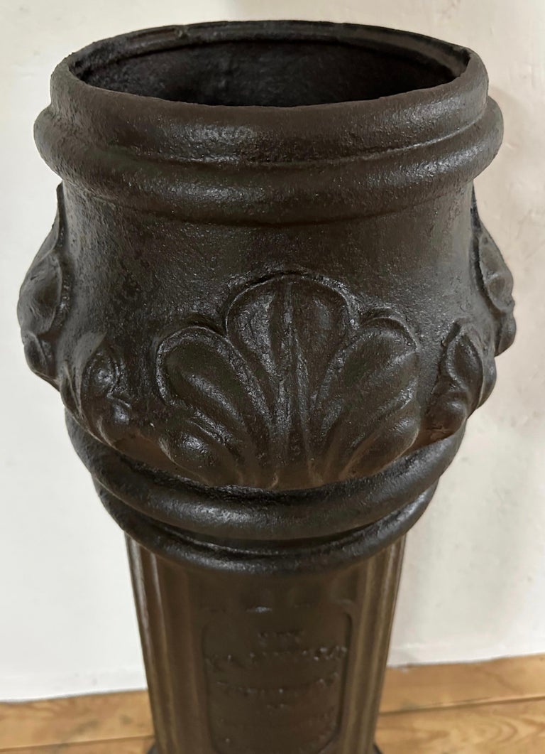 Antique Iron Column Pedestal or Plinth For Sale at 1stDibs