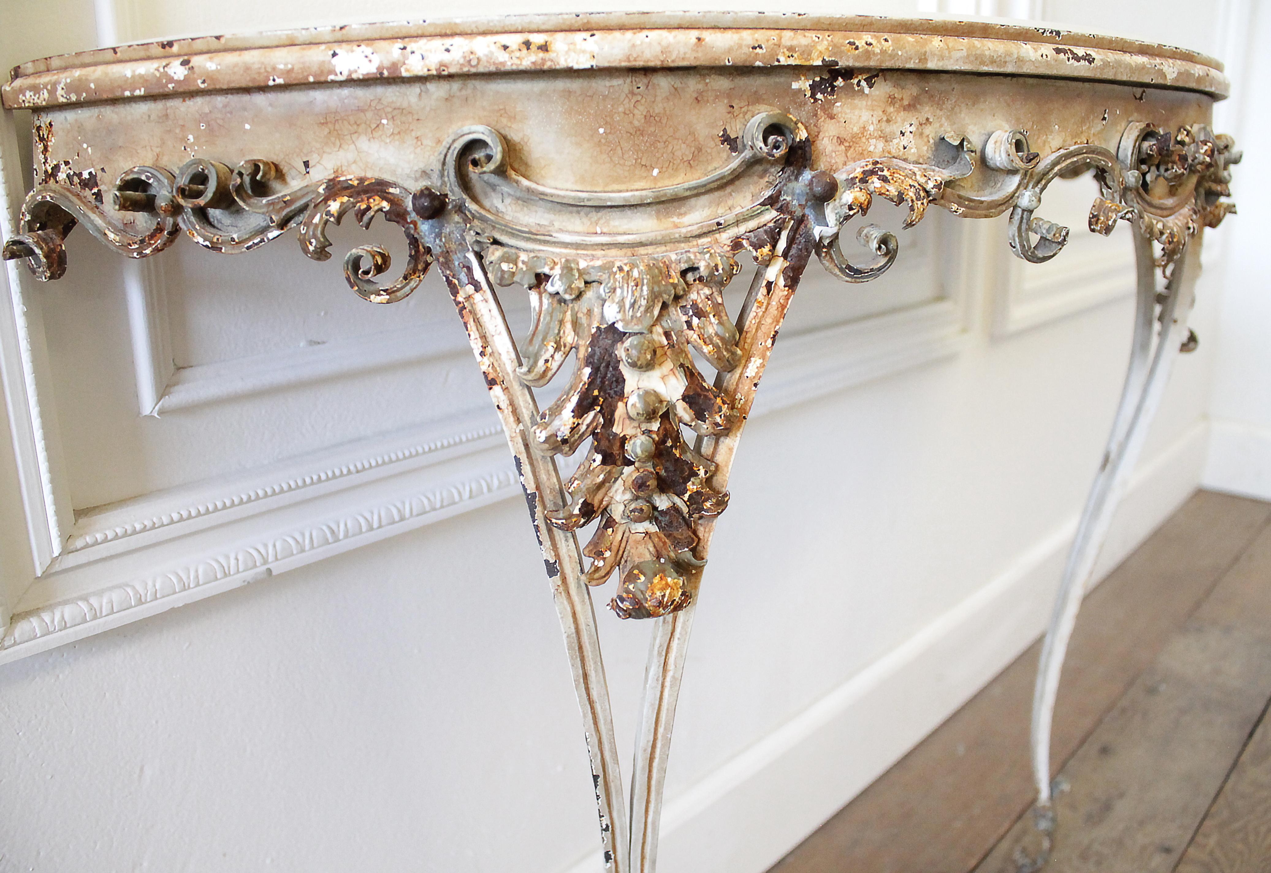Antique Iron Decorative Console Table at 1stDibs | antique iron console ...