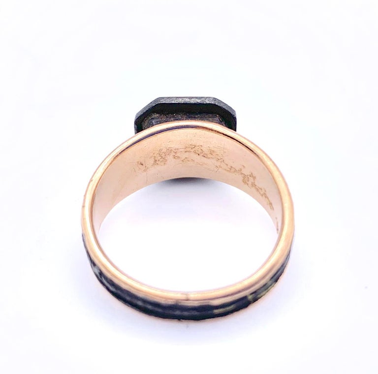 Antique Iron Gold Signet Ring Faith Hope Charity at 1stDibs | faith ...