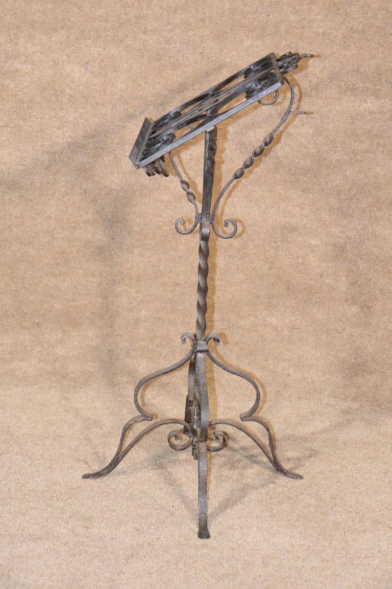 Antique Iron Music Stand For Sale at 1stDibs