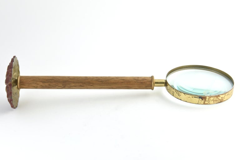 Antique Iron Sunflower Floral Magnifier For Sale at 1stDibs