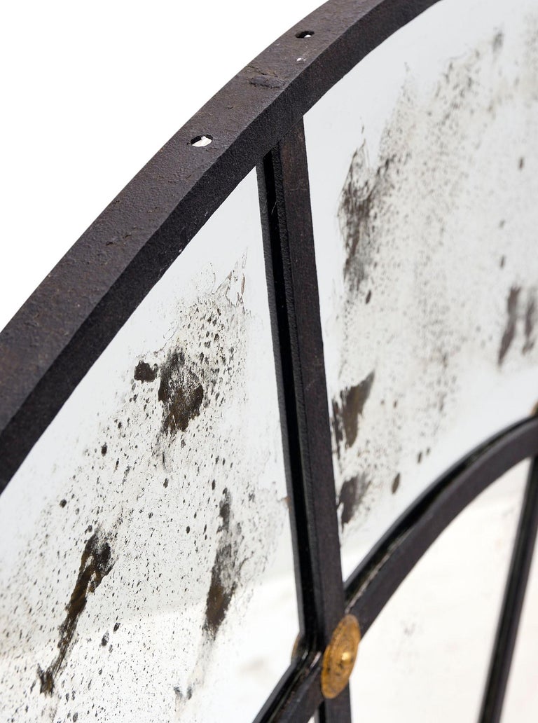 Antique Iron Transom Mirror For Sale at 1stDibs