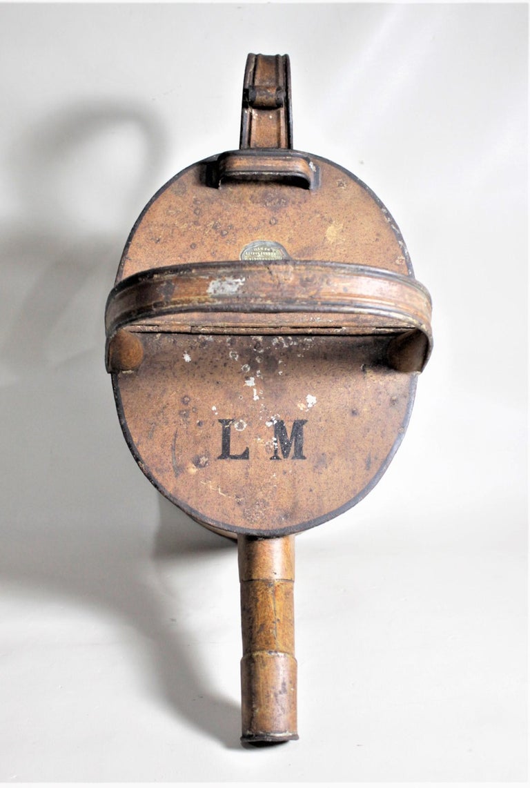 Antique Ironmonger or Handmade Metal Servant's Hot Water Carrying Can ...
