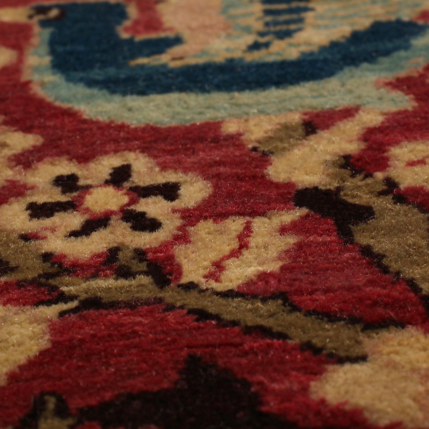 Antique Isfahan Burgundy and Golden-Beige Wool Persian Rug at 1stDibs ...