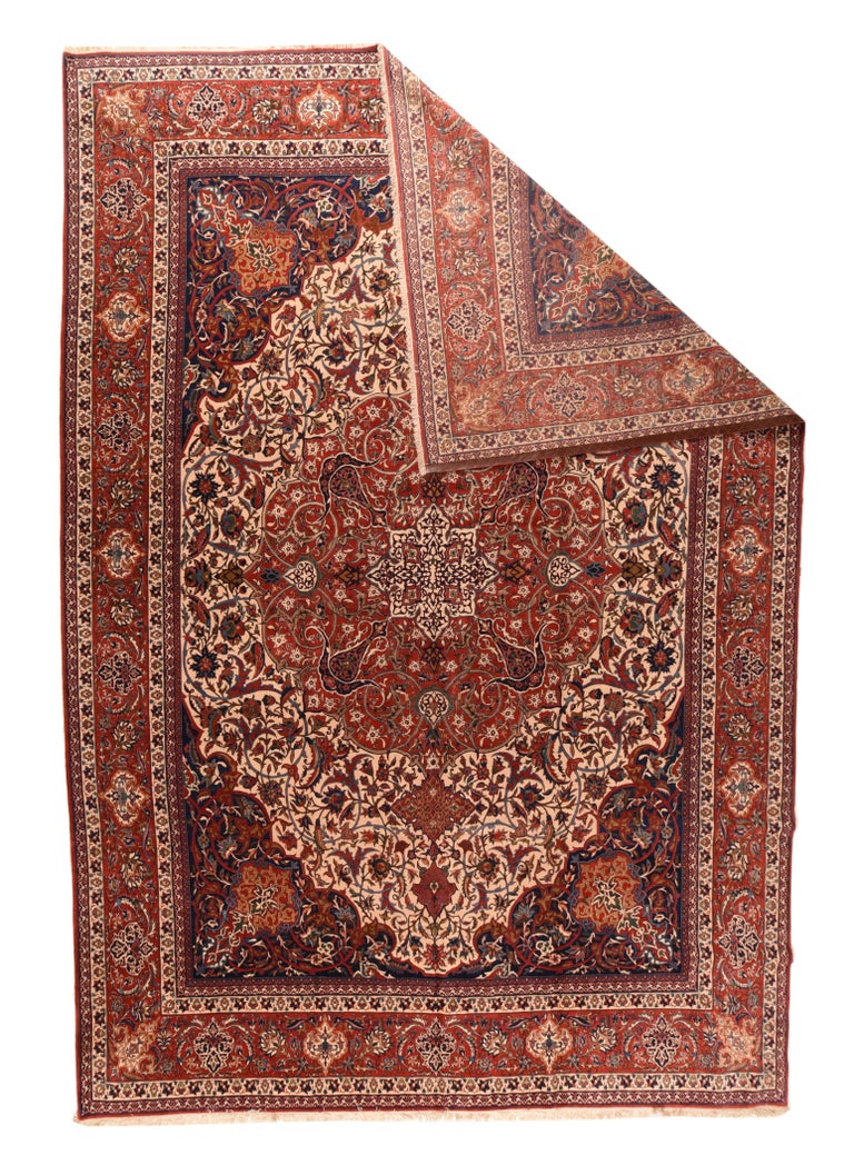Antique Isfahan Rug 11'10'' x 17'1'' For Sale at 1stDibs