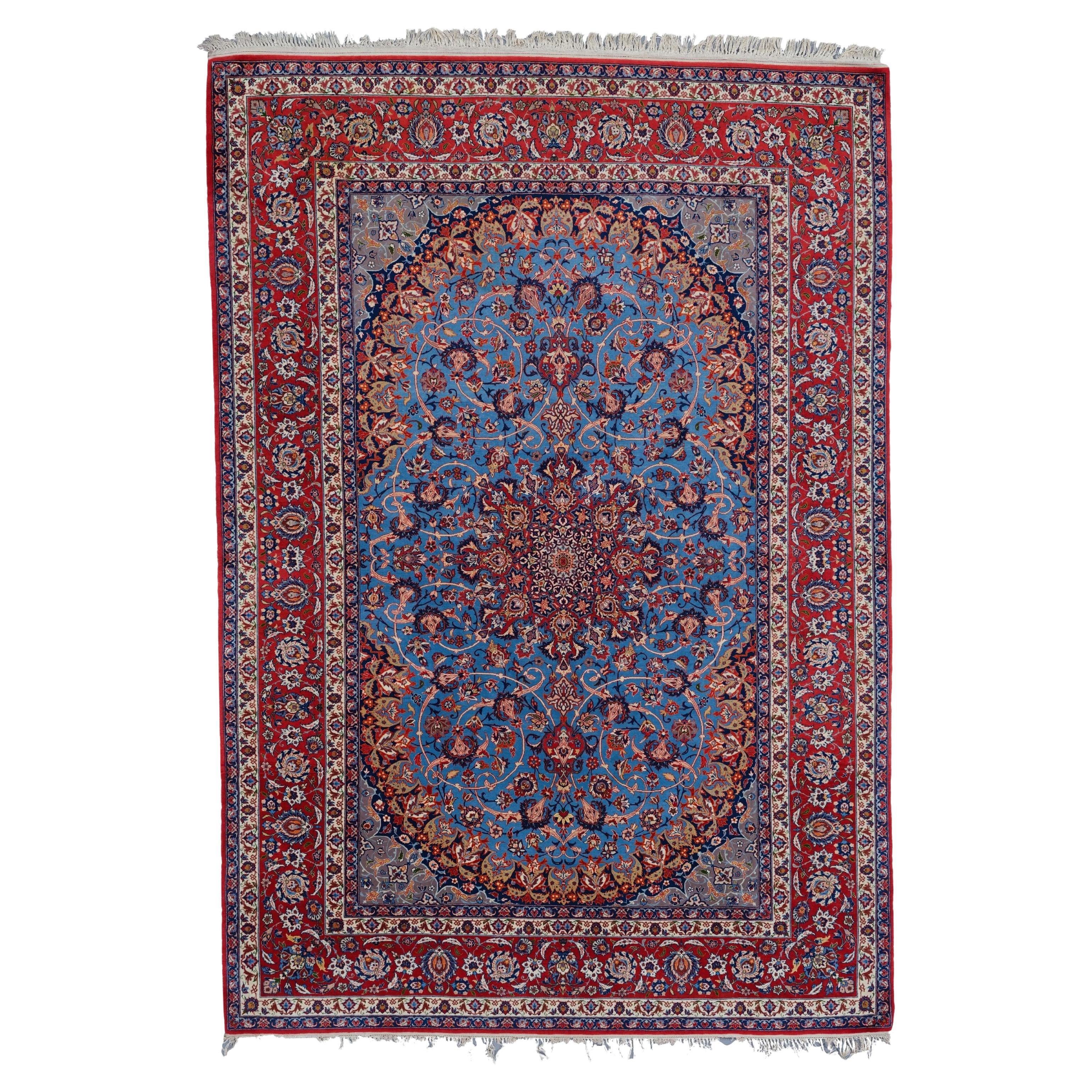 Antique Kerman Pictorial Rug - Mythological Tapestry Lion and King ...