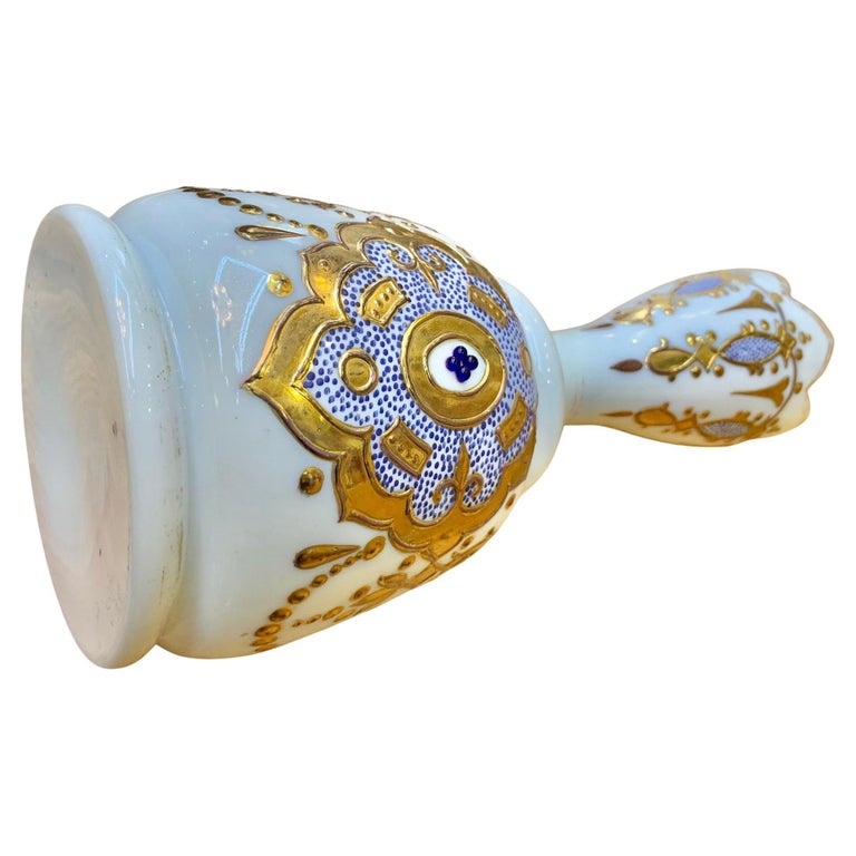 Antique Islamic Opaline Enamelled Vase, 19th Century For Sale at 1stDibs