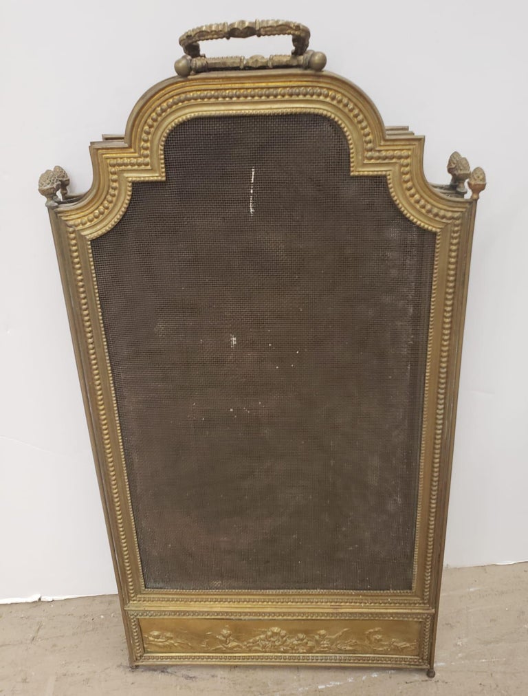 Antique Italian 5-Panel Brass Ornate Fireplace Screen, Circa 1890s For ...