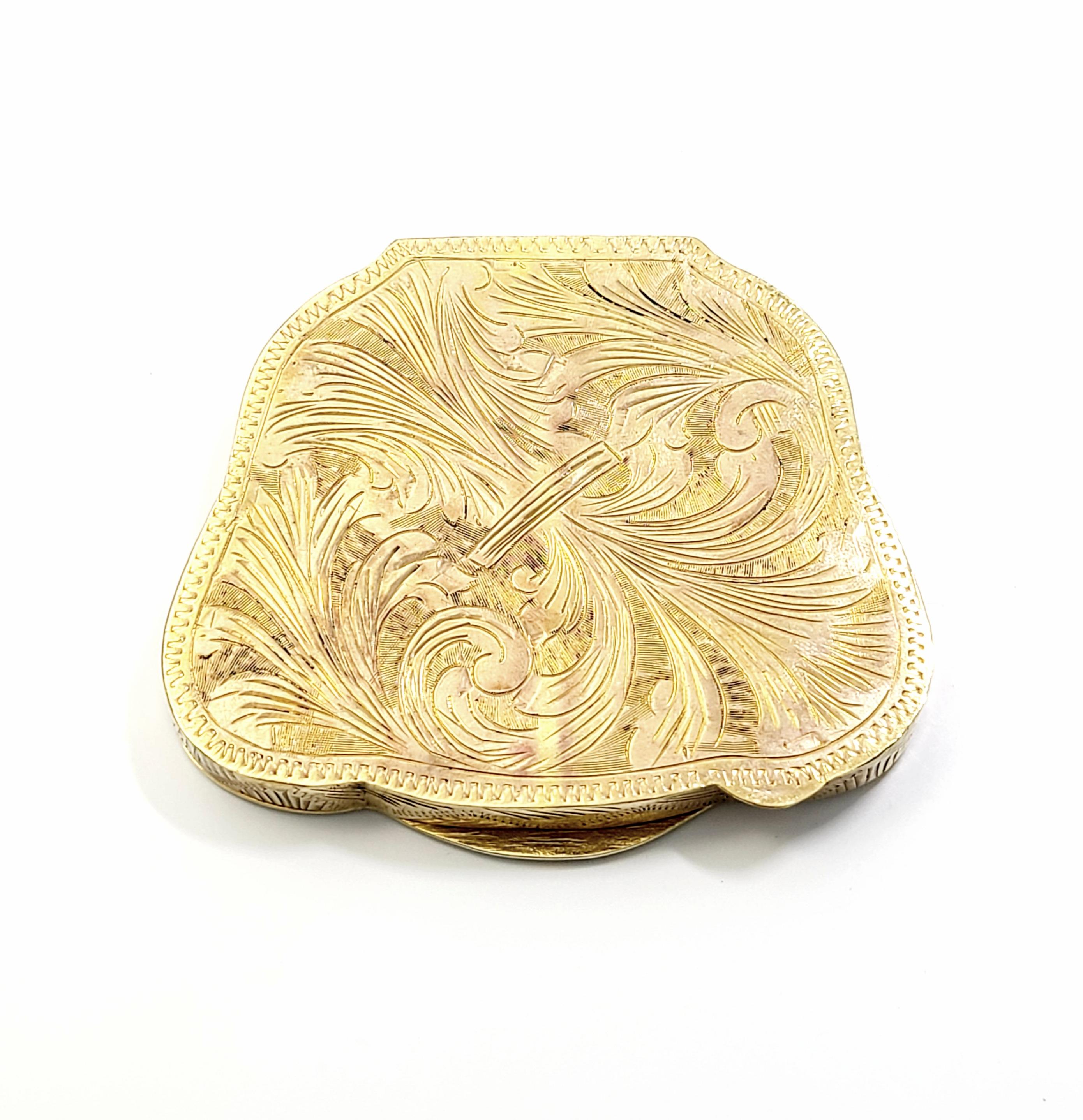 Antique Italian 800 Silver Gold Vermeil Hand Painted Enamel Compact at ...