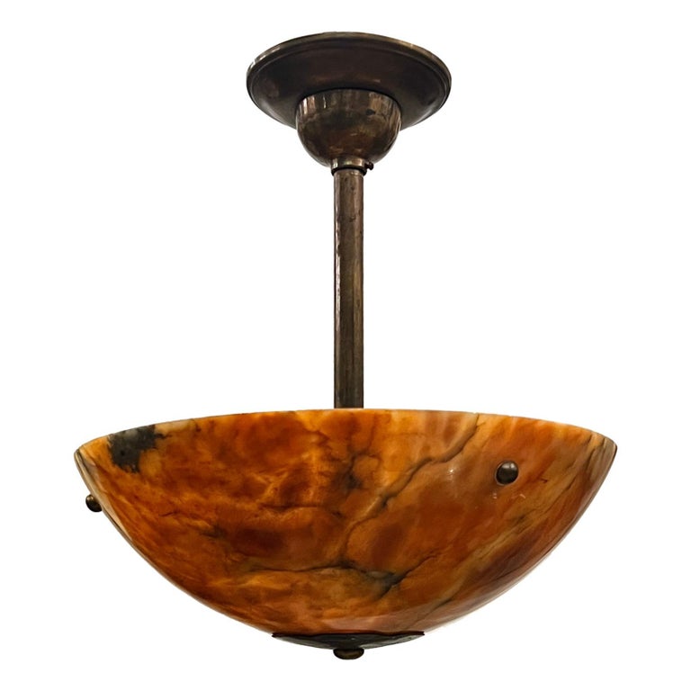 Antique Italian Alabaster Light Fixture For Sale at 1stDibs