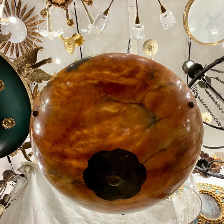Antique Italian Alabaster Light Fixture For Sale at 1stDibs