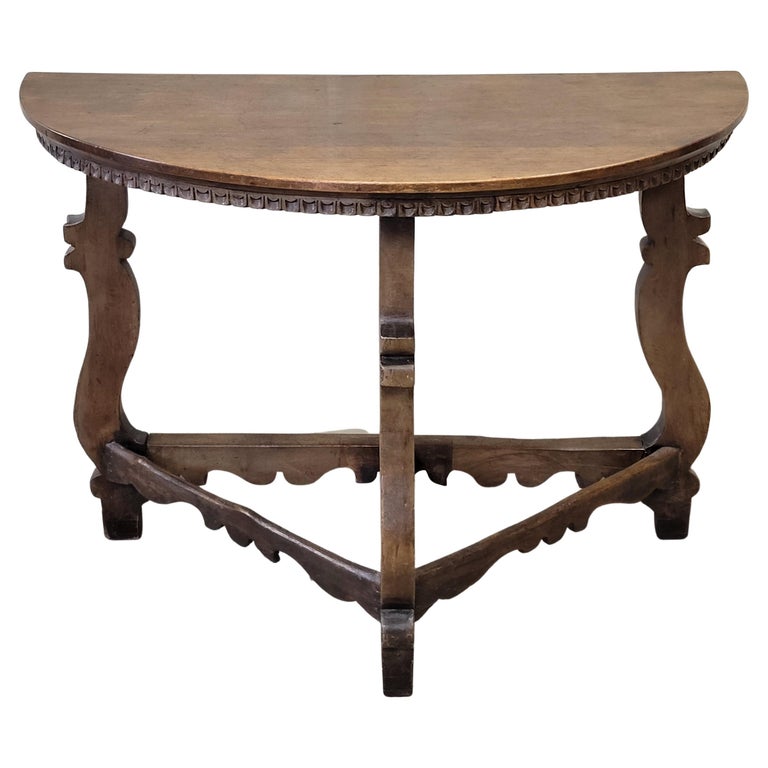 Ancienne console baroque italienne Demi Lune En vente sur 1stDibs