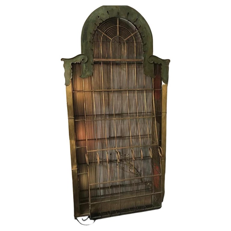 Antique Italian Brass Aviary For Sale at 1stDibs