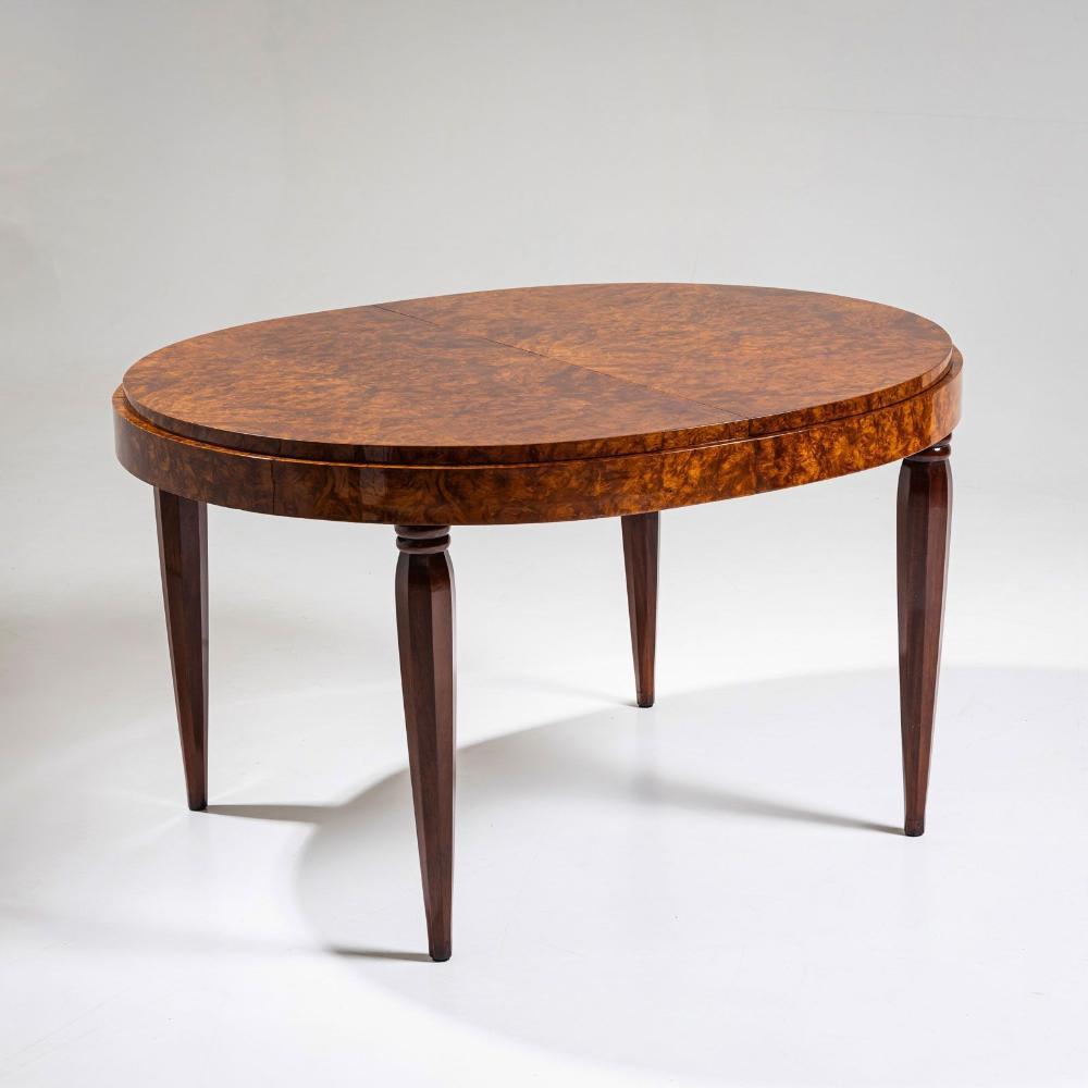 Antique Italian Burl Ash Art Deco Dining Table at 1stDibs