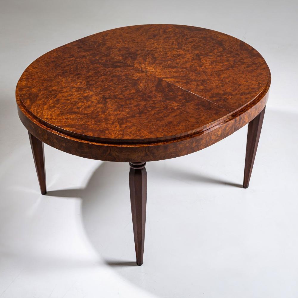 Antique Italian Burl Ash Art Deco Dining Table at 1stDibs