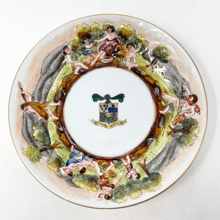 Antique Italian Capo di Monte Porcelain Cup and Saucer, Circa 1870s ...