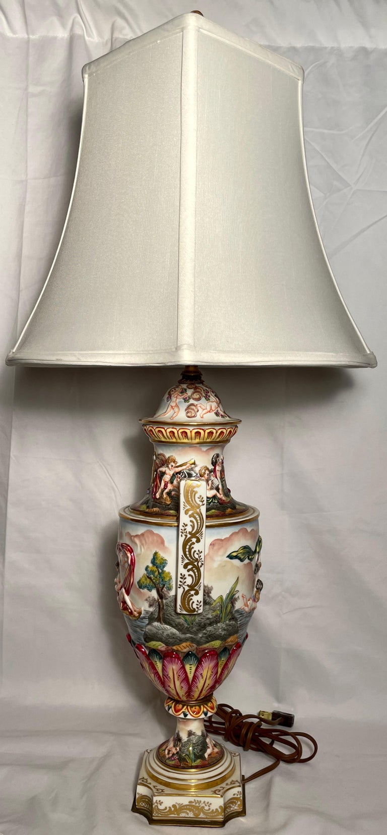 Antique Italian "Capo di Monte" Porcelain Lamp, Circa 1890 For Sale at ...