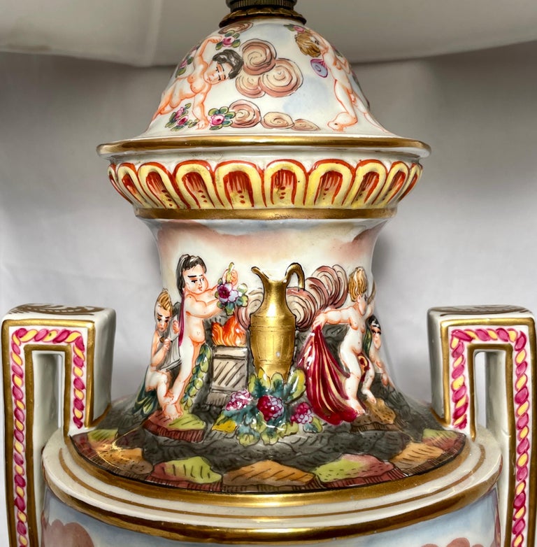 Antique Italian "Capo di Monte" Porcelain Lamp, Circa 1890 For Sale at ...