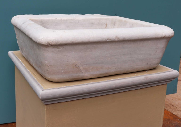 Antique Italian Carrara Marble Basin at 1stDibs