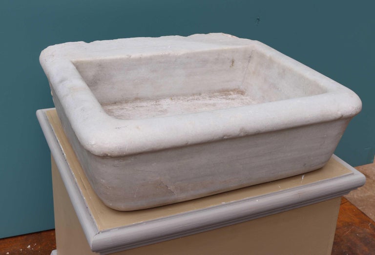 Antique Italian Carrara Marble Basin at 1stDibs