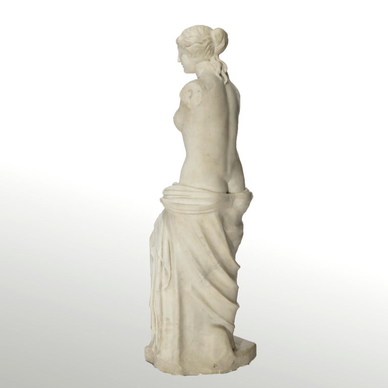 Antique Italian Carved Carrara Marble Full Figure Venus De Milo ...