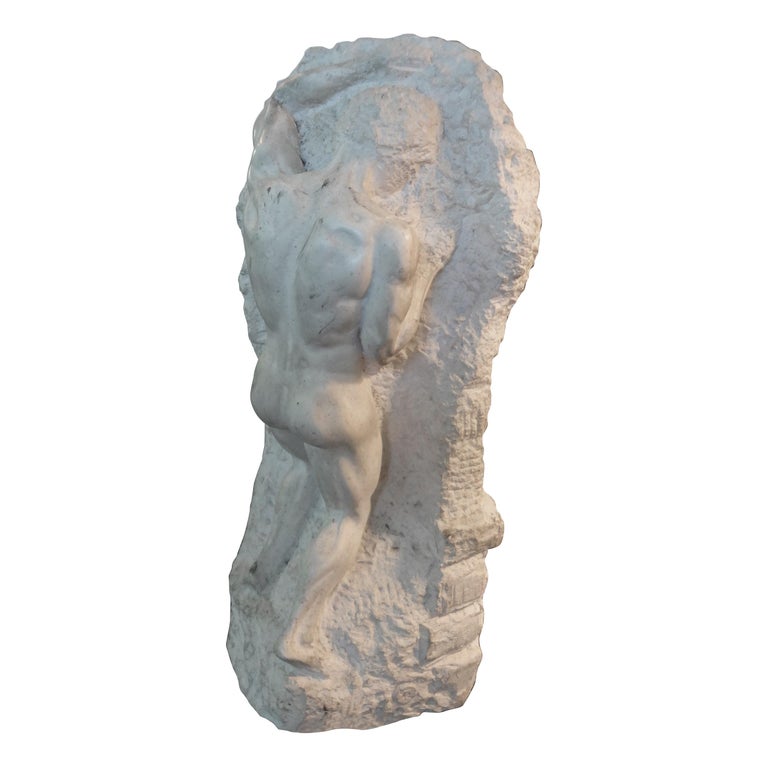 Antique Italian Carved Marble Sculpture of a Male Torso at 1stDibs