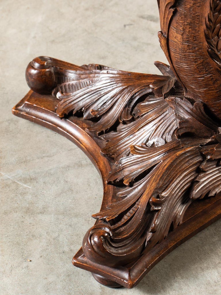 Antique Italian Carved Walnut Dolphin Piano Bench Stool, circa 1875 at ...