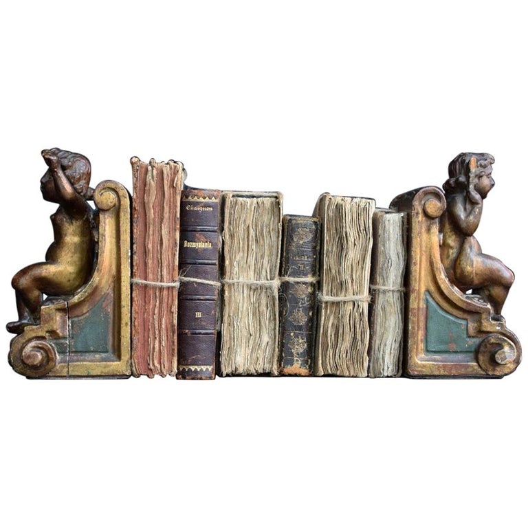 Antique Italian Cherub Bookends at 1stDibs