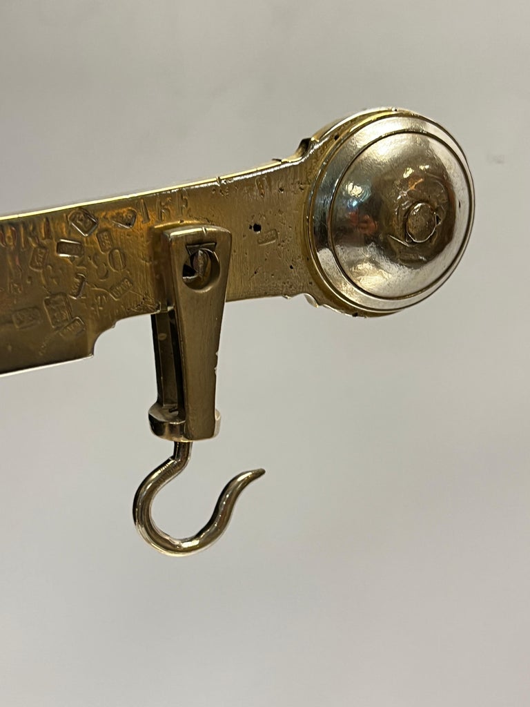 Antique Italian Chrome Plated Brass and Marble Merchant Scale For Sale ...