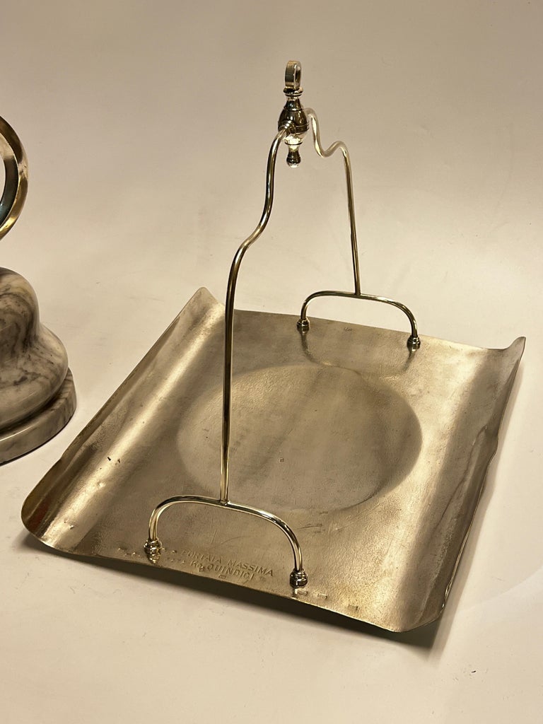 Antique Italian Chrome Plated Brass and Marble Merchant Scale For Sale ...