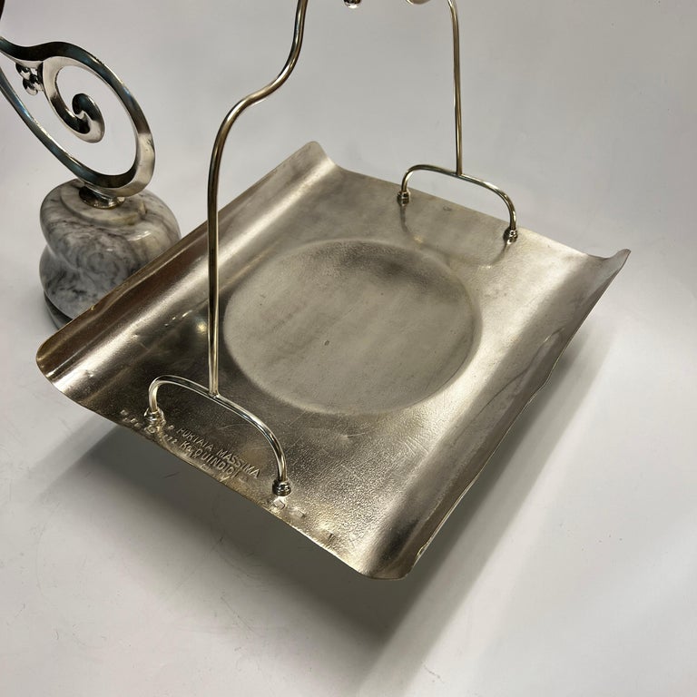 Antique Italian Chrome Plated Brass and Marble Merchant Scale For Sale ...