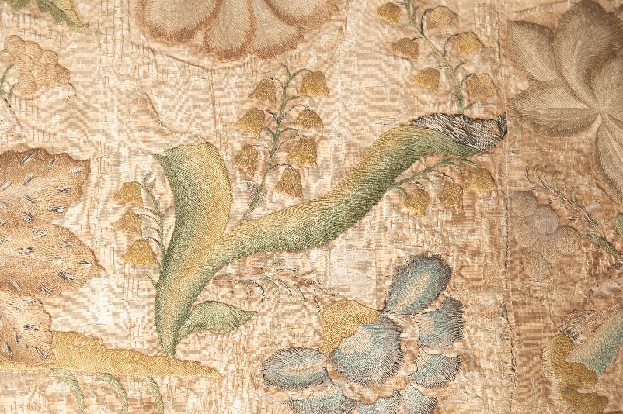 Antique Italian coffee table, gilt, textiles For Sale at 1stDibs