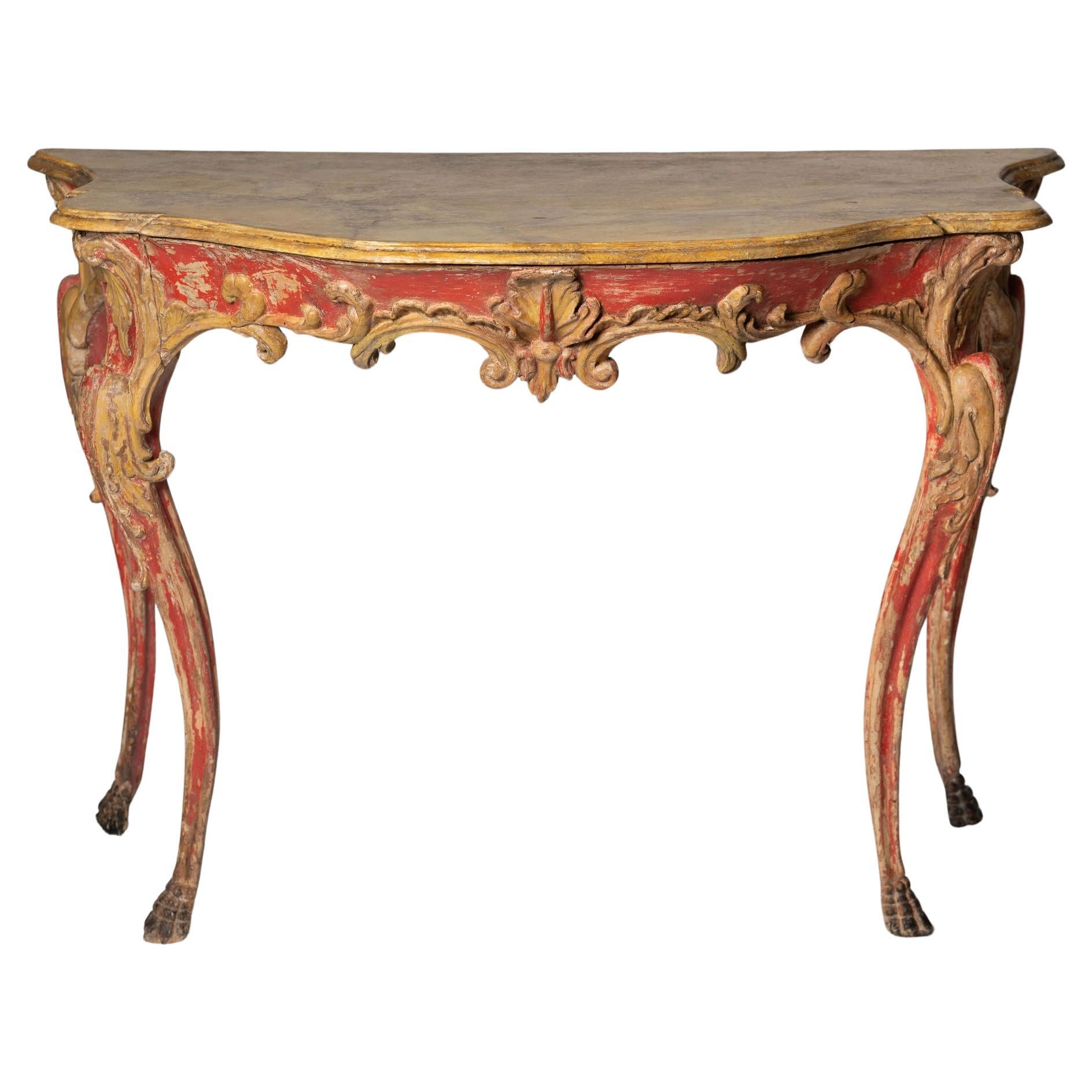 Antique Italian Painted Consoles For Sale at 1stDibs