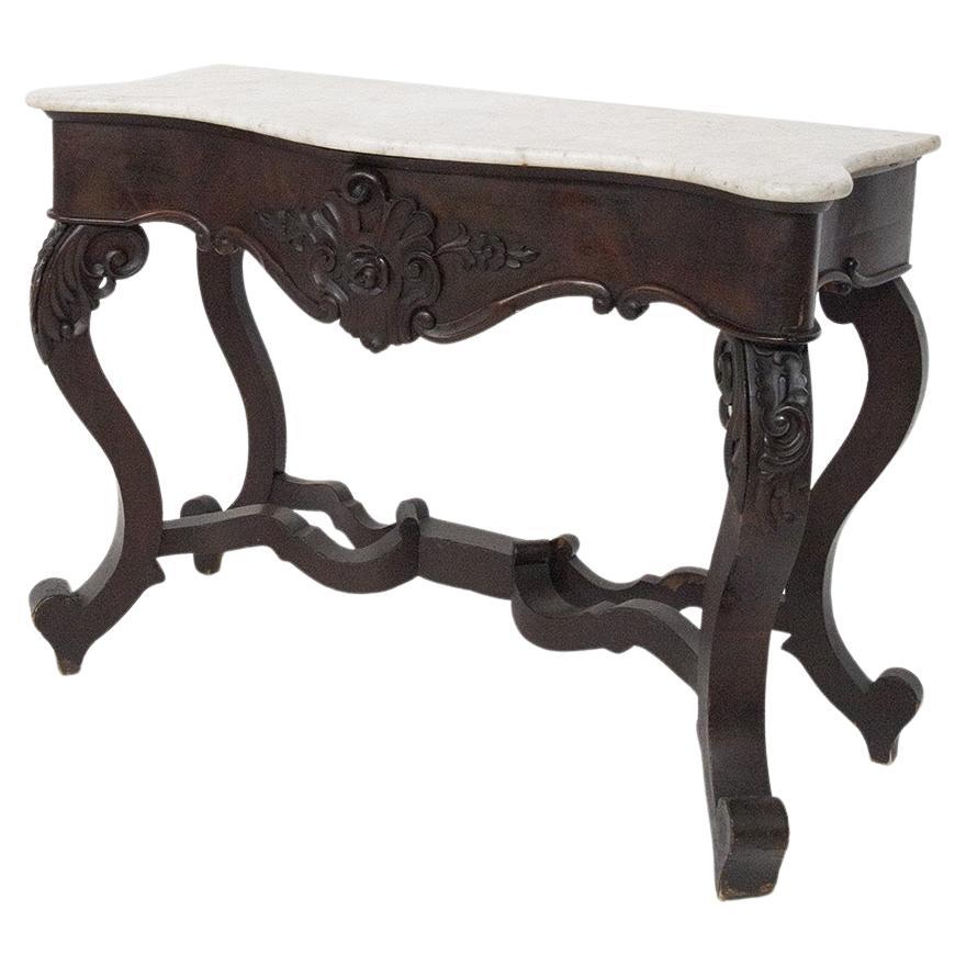 18th Century Italian Antique Freestanding Walnut Console Table, Tuscan ...