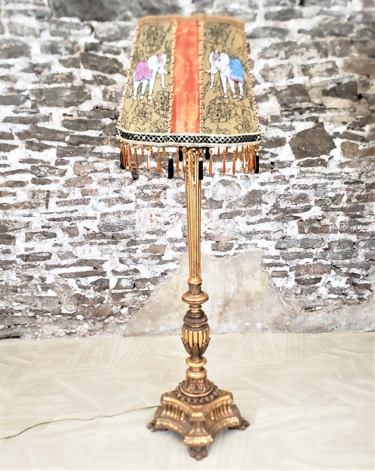 Antique Italian Florentine Hand-Carved and Gilt Finished Floor Lamp and ...