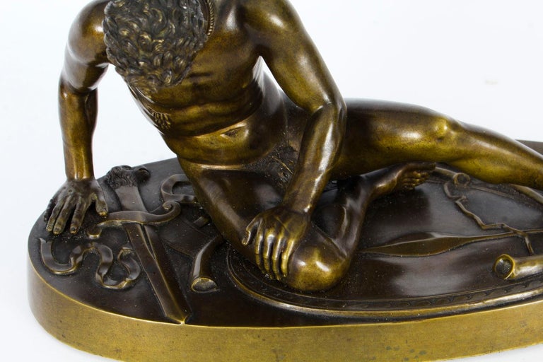 Antique Italian Grand Tour Bronze Sculpture of The Dying Gaul, 19th ...