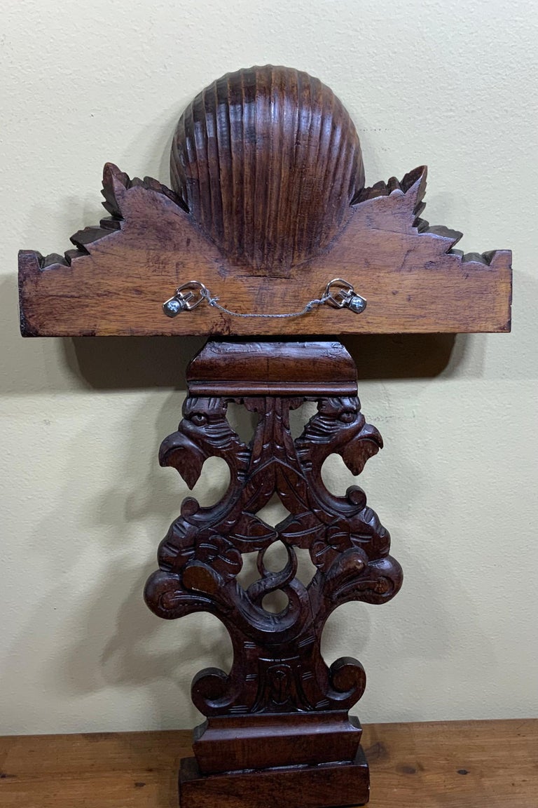 Antique Italian Hand Carving Wood Wall Hanging at 1stDibs