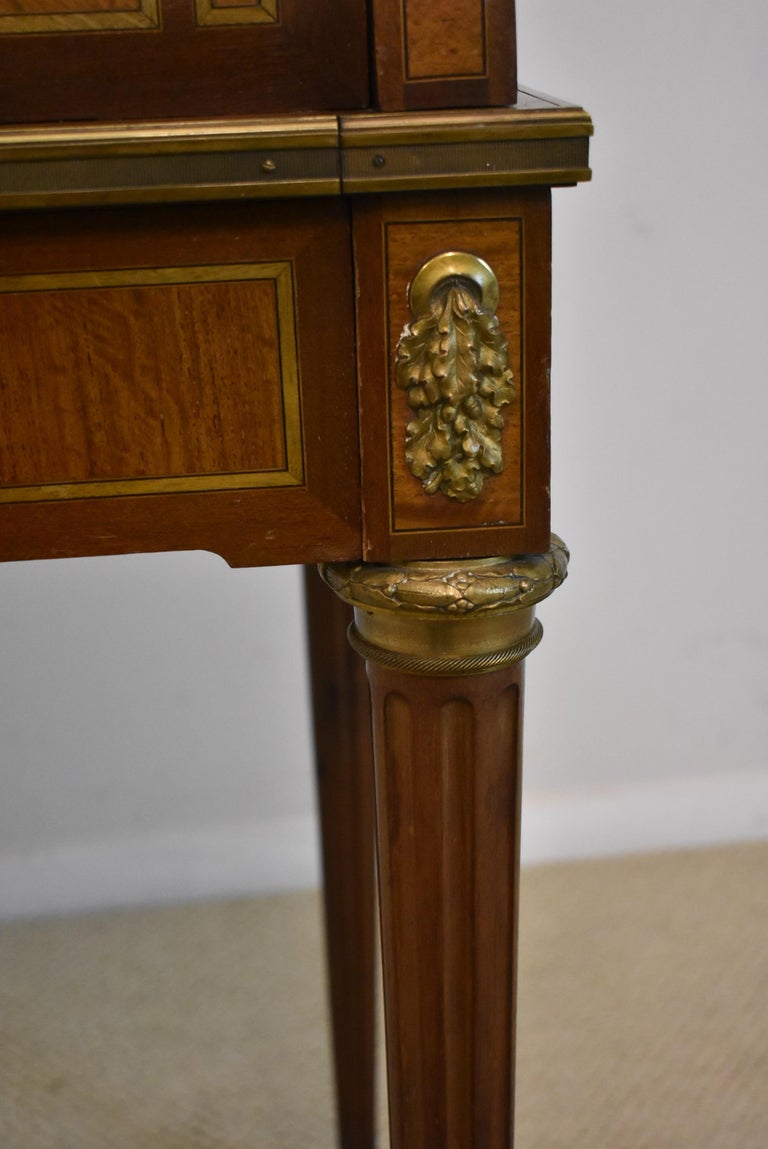 Antique Italian Inlaid Mixed Wood Musical Instruments Writing Desk at ...