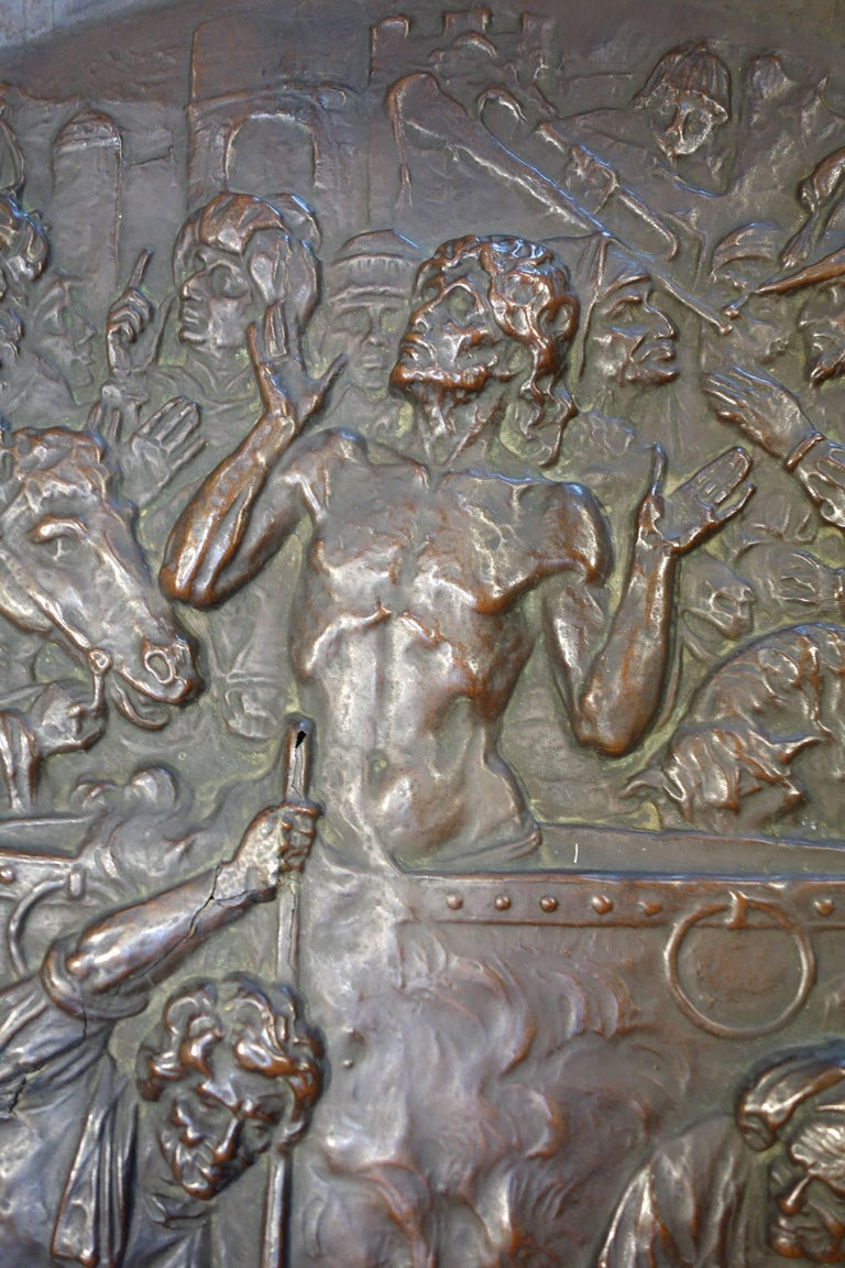 Antique Italian Large Embossed Copper Roman Plate Circa 1820 at 1stDibs ...