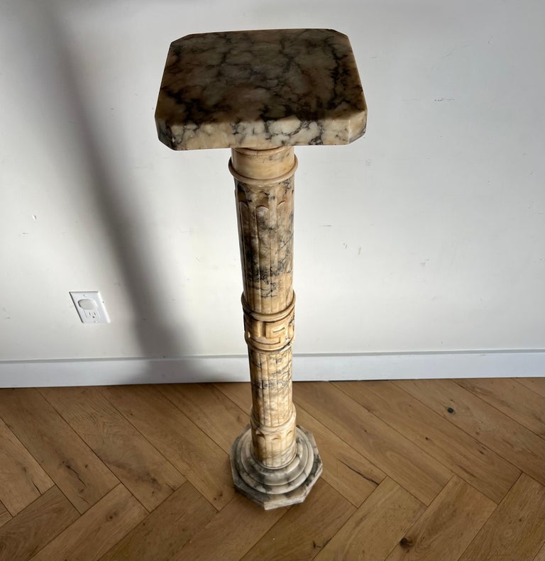 Antique Italian Marble Pedestal, Late 19th Century at 1stDibs