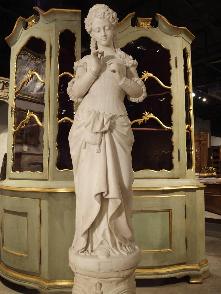 Antique Italian Marble Statue of a Woman, Late 19th Century at 1stDibs