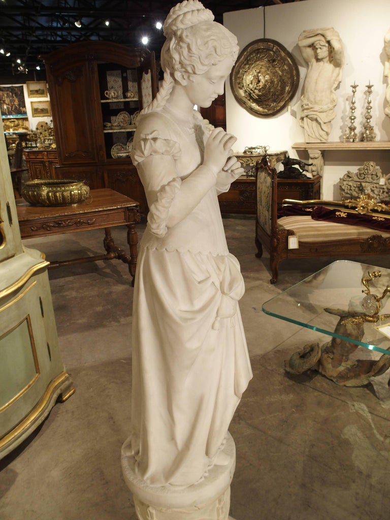 Antique Italian Marble Statue of a Woman, Late 19th Century at 1stDibs