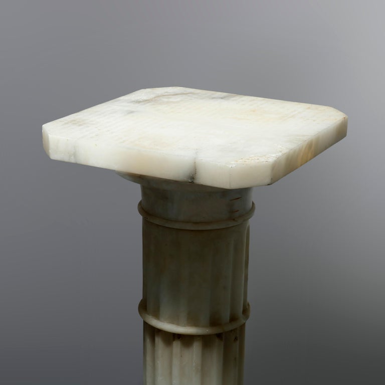 Antique Italian Neoclassical Carved Marble Sculpture Display Pedestal ...