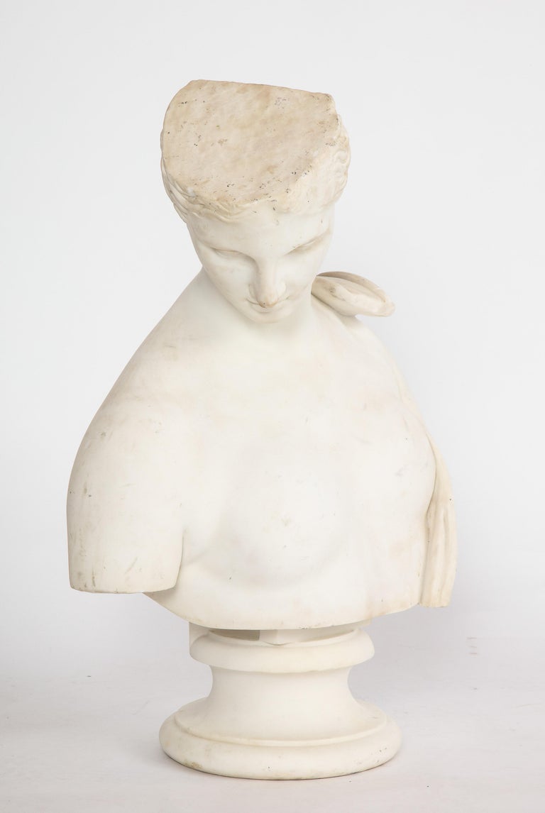 Antique Italian Neoclassical Marble Bust of Psyche, by Giuseppe ...