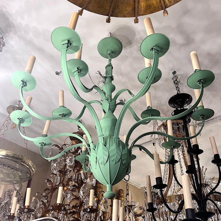 Antique Italian Painted Chandelier For Sale at 1stDibs