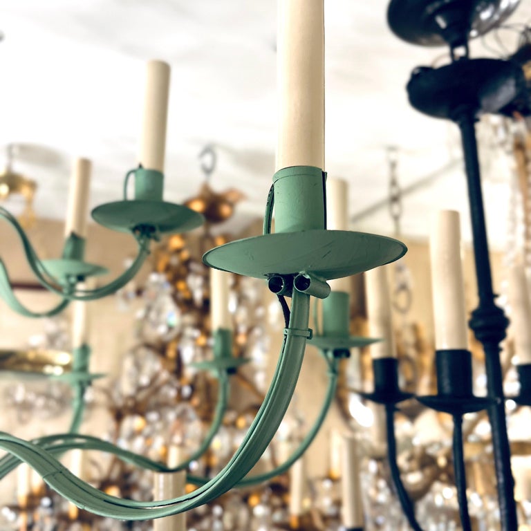 Antique Italian Painted Chandelier For Sale at 1stDibs
